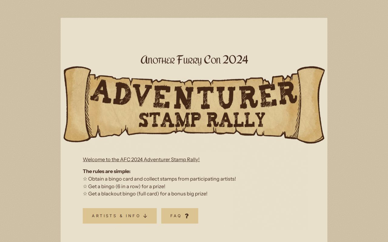 AFC2024 Adventurer Stamp Rally!